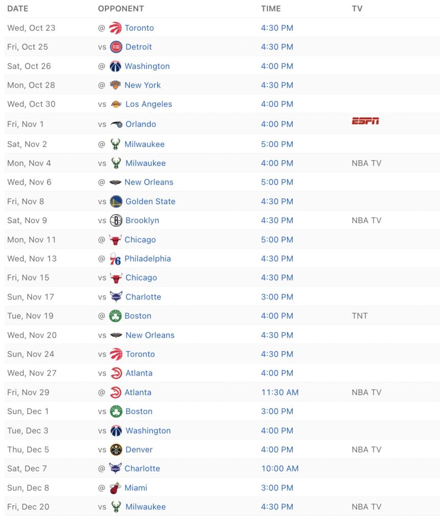 Cavs schedule for 2024-25 season - Cavaliers Nation